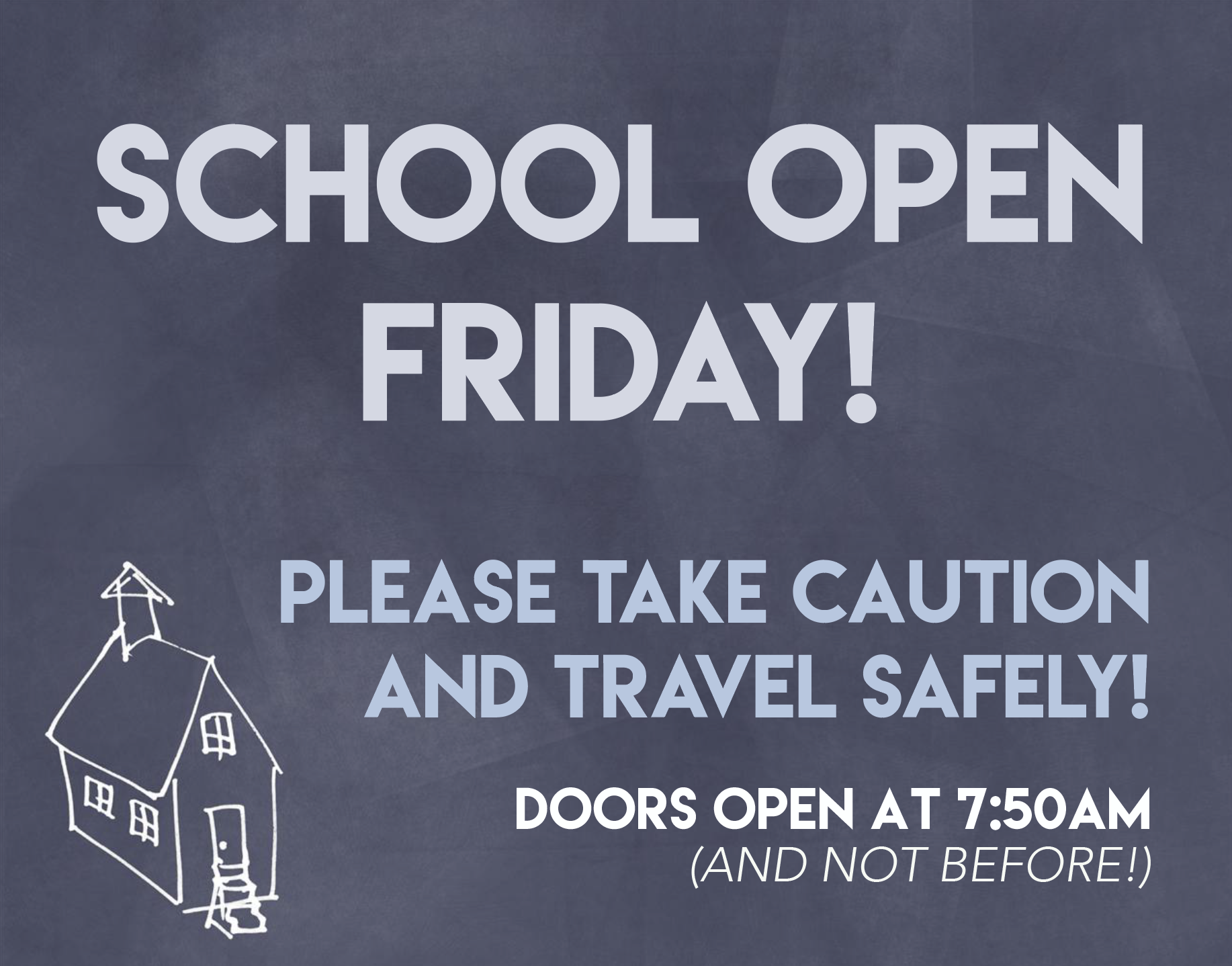 SCHOOLS OPEN FRIDAY JAN 5TH – PS99Q Parents' Association