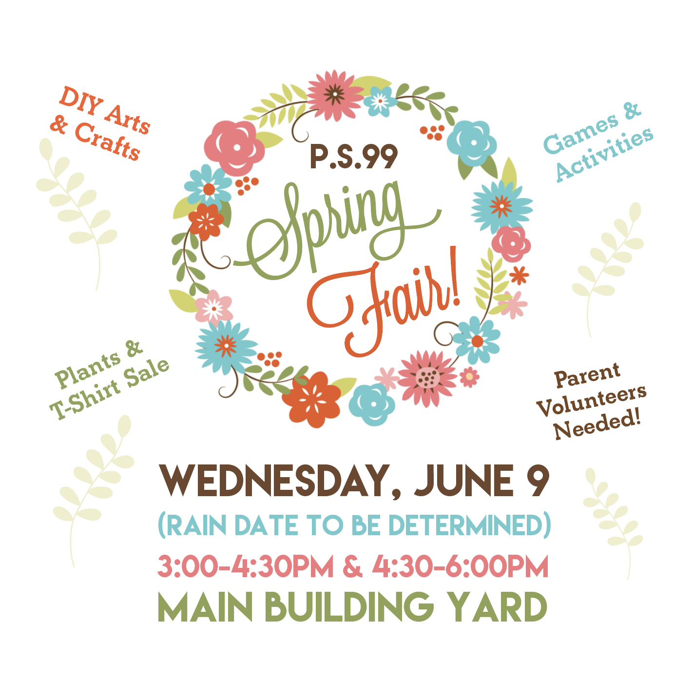 Spring Fair June 9, 2021! – PS99Q Parents' Association